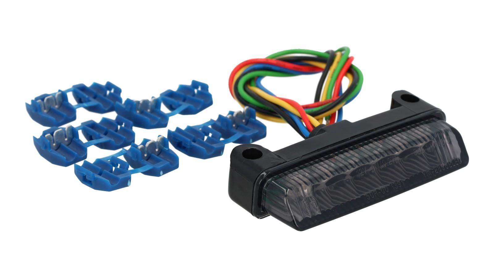 Mini LED rear light Universal, incl. indicators, with E-mark