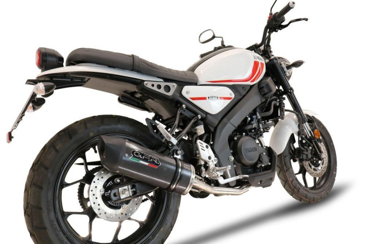 Slip-on rear silencer GPR Furore Carbon Yamaha XSR 125 from model year 21, with EG-BE, carbon look