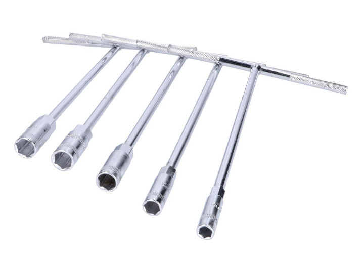 Set socket wrench / T-wrench metric 8-14mm, 5 pcs.