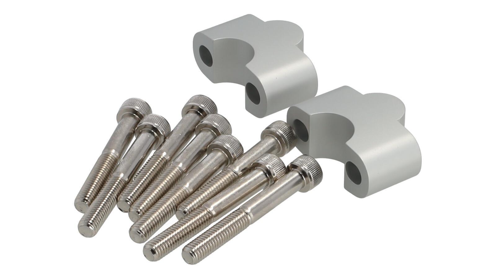 Handlebar riser CNC 22mm, versch. Heights, incl. screws