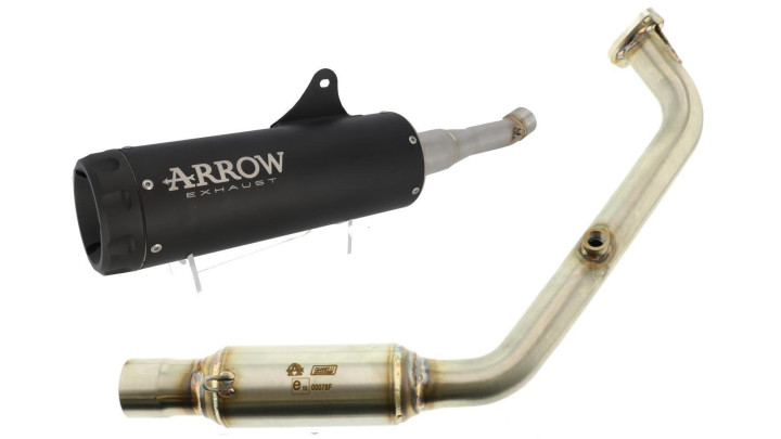Arrow Rebel exhaust system Yamaha XSR 125 from year 21, with EG-BE ...