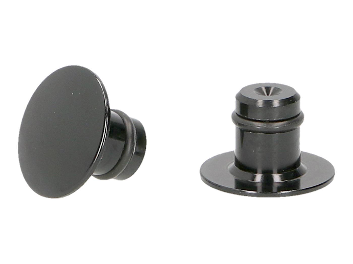 Mirror thread cover caps black, for M10 thread, CNC milled