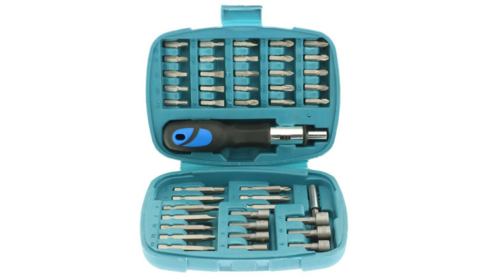 Set of ratchet, bits and sockets Silverline 45-piece